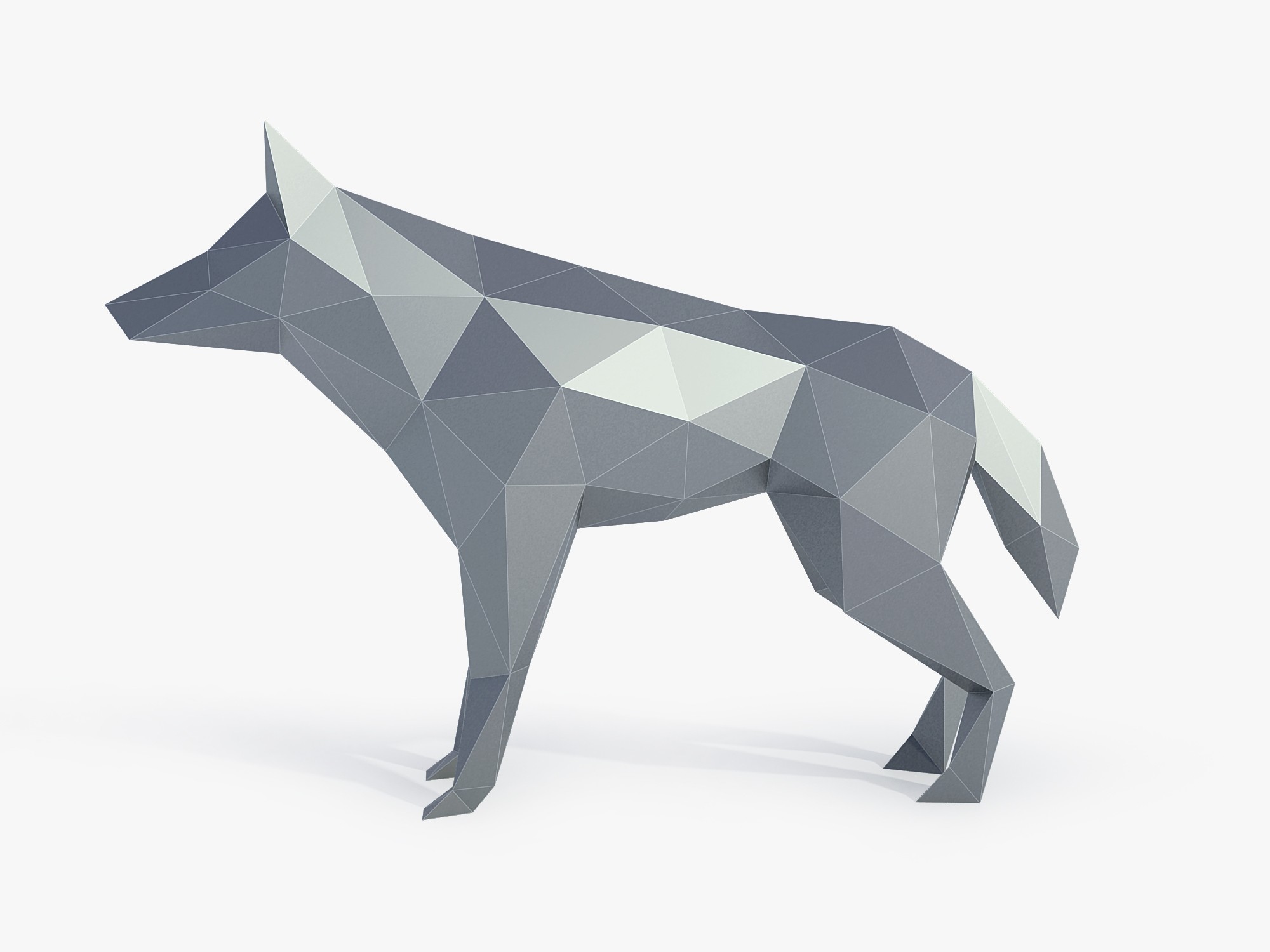STL file Low Poly Wolf 🐺 (OBJ)・3D printing design to download・Cults